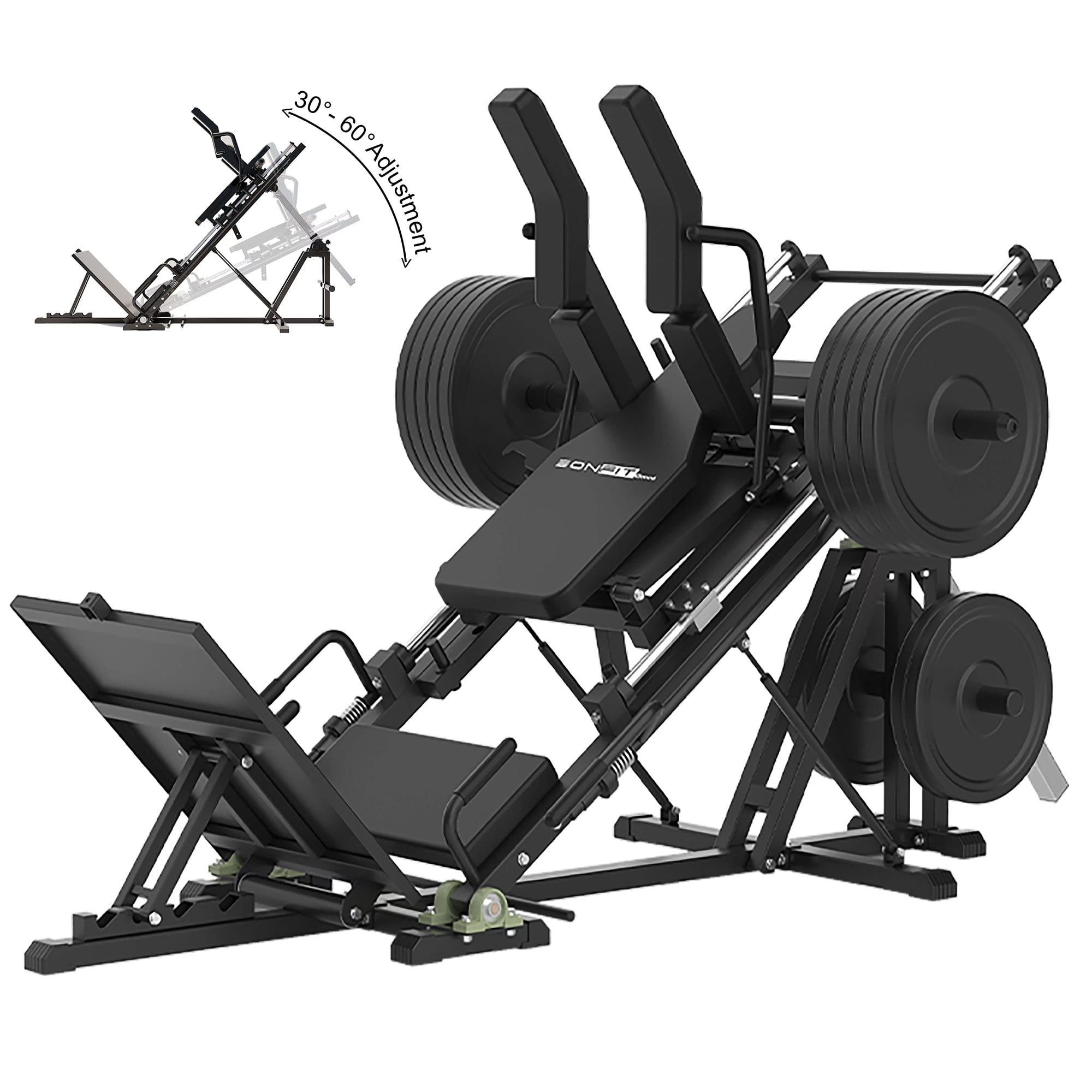 Leg Press Machine for Home Gym, Hack Squat Machines with Linear Bearing ...
