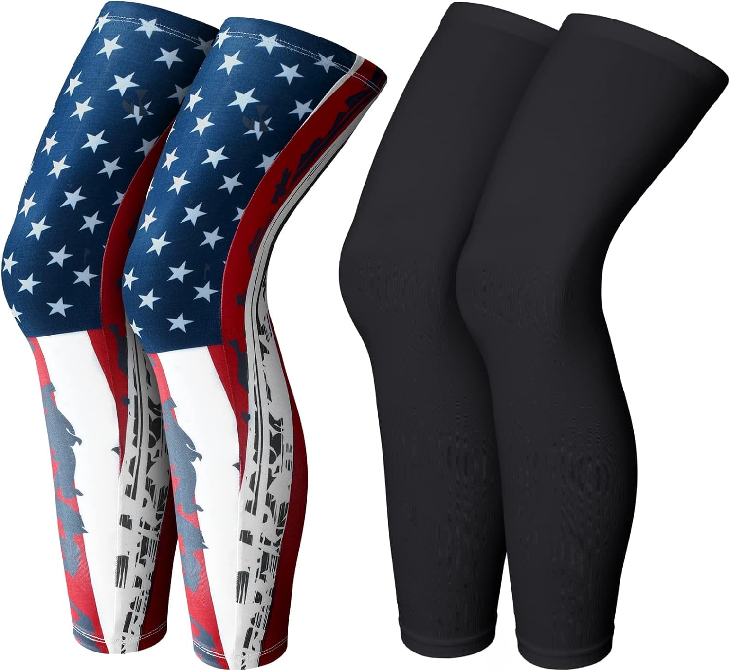 Leg Sleeves Compression Long Knee Sleeve UV Protect for Men Women Sport ...