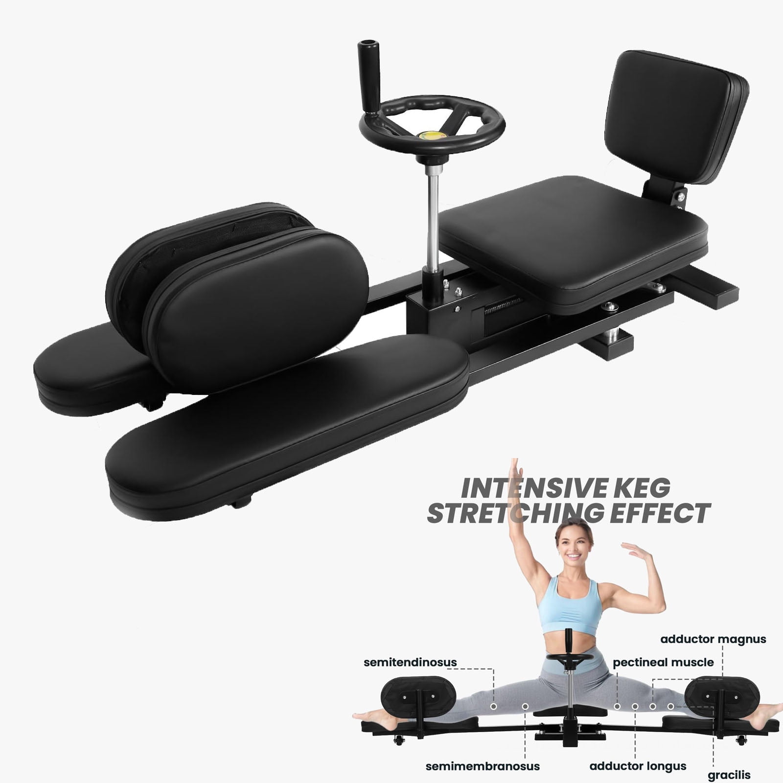 Leg Stretcher, 300LBS Leg Stretch Machine, Heavy Duty Steel Frame ...