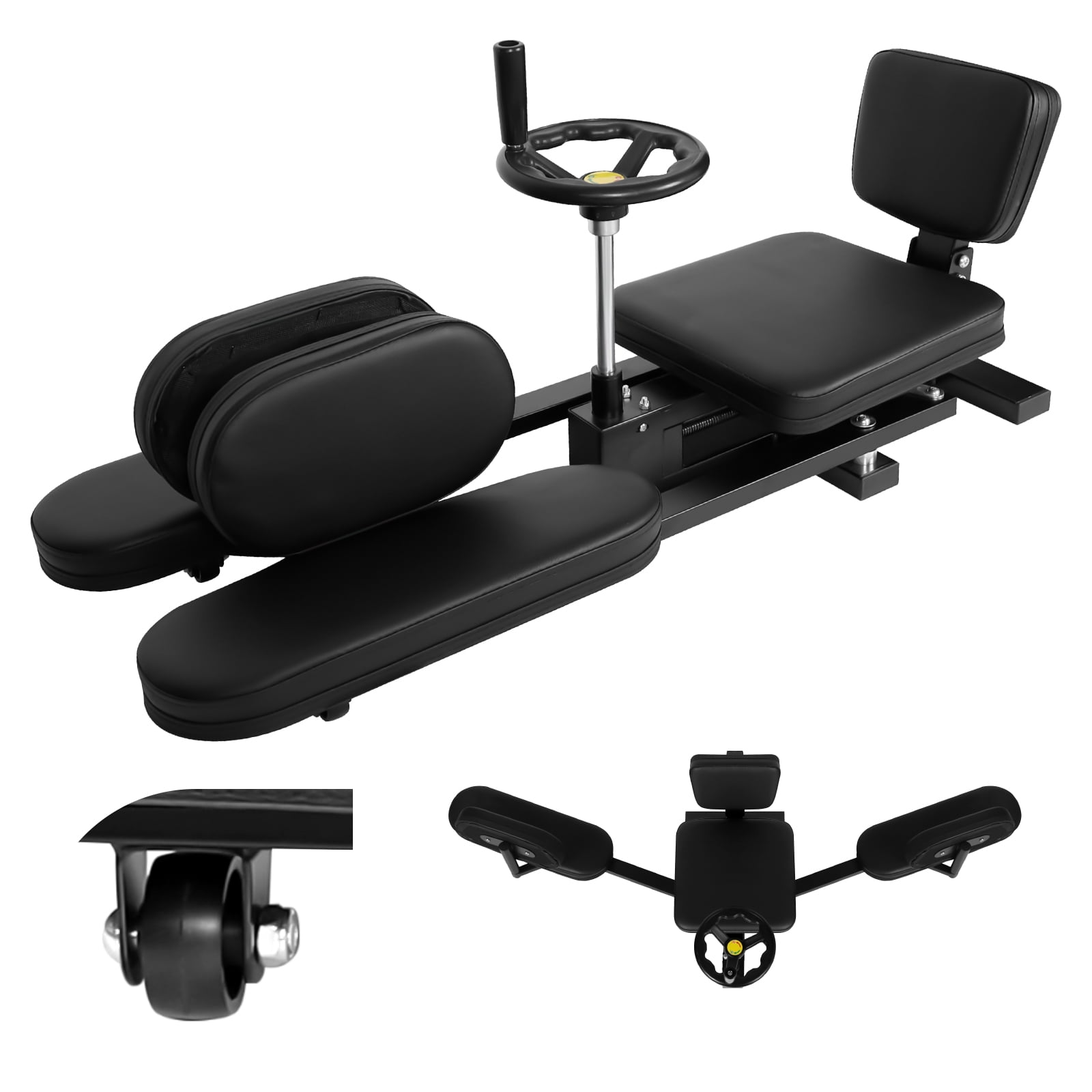 Leg Stretcher with 6" PU Cushion & 360° Casters, 330 LBS Leg Stretching ...