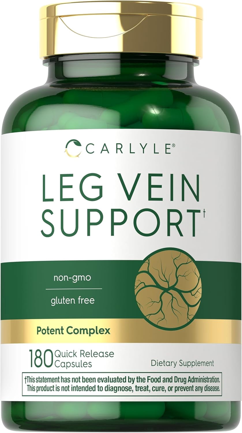 Carlyle Leg Vein Support Supplement, 180 Capsules, Supports Healthy ...
