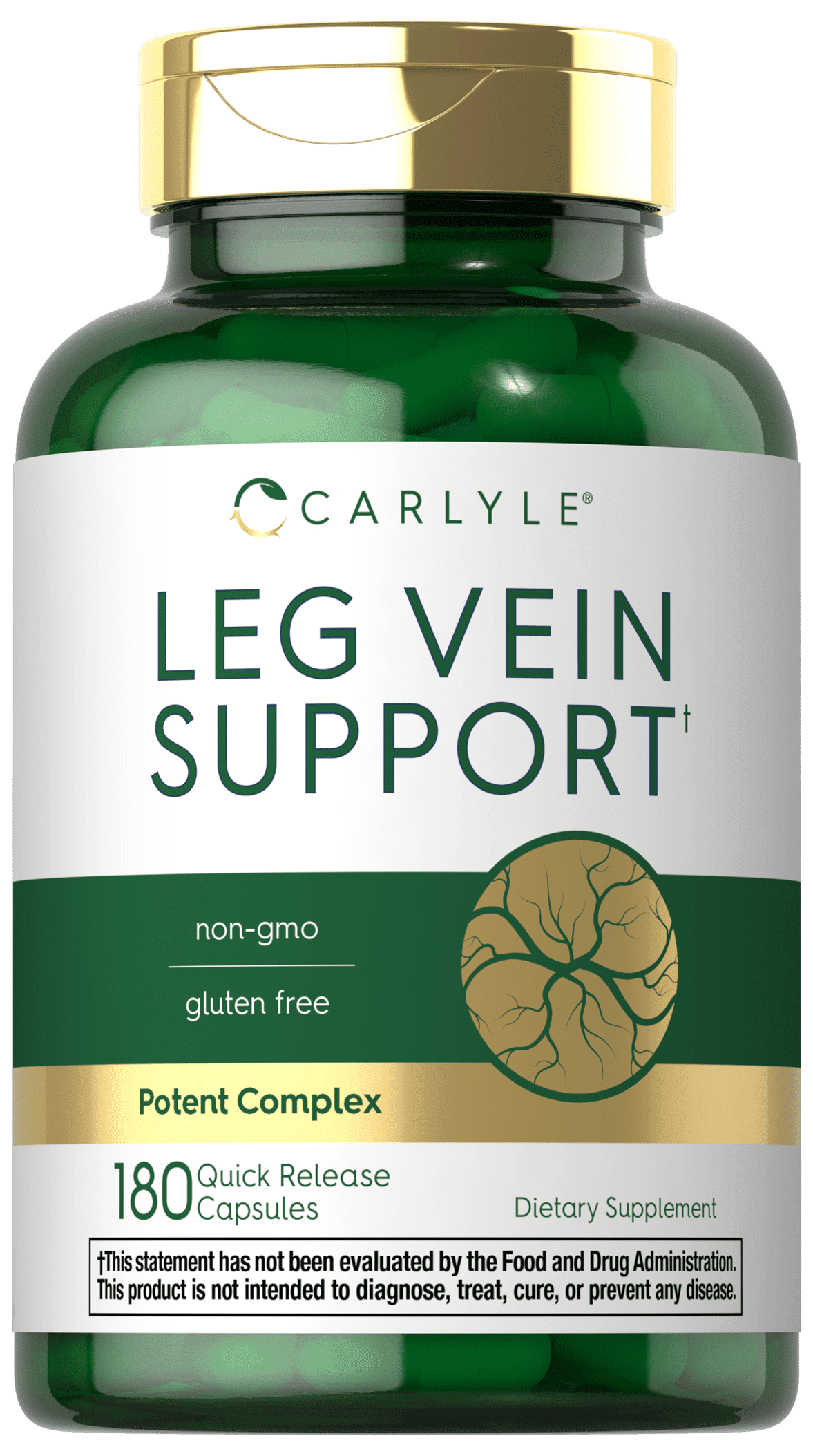 Carlyle Leg Vein Support Supplement, 180 Capsules, Supports Healthy ...
