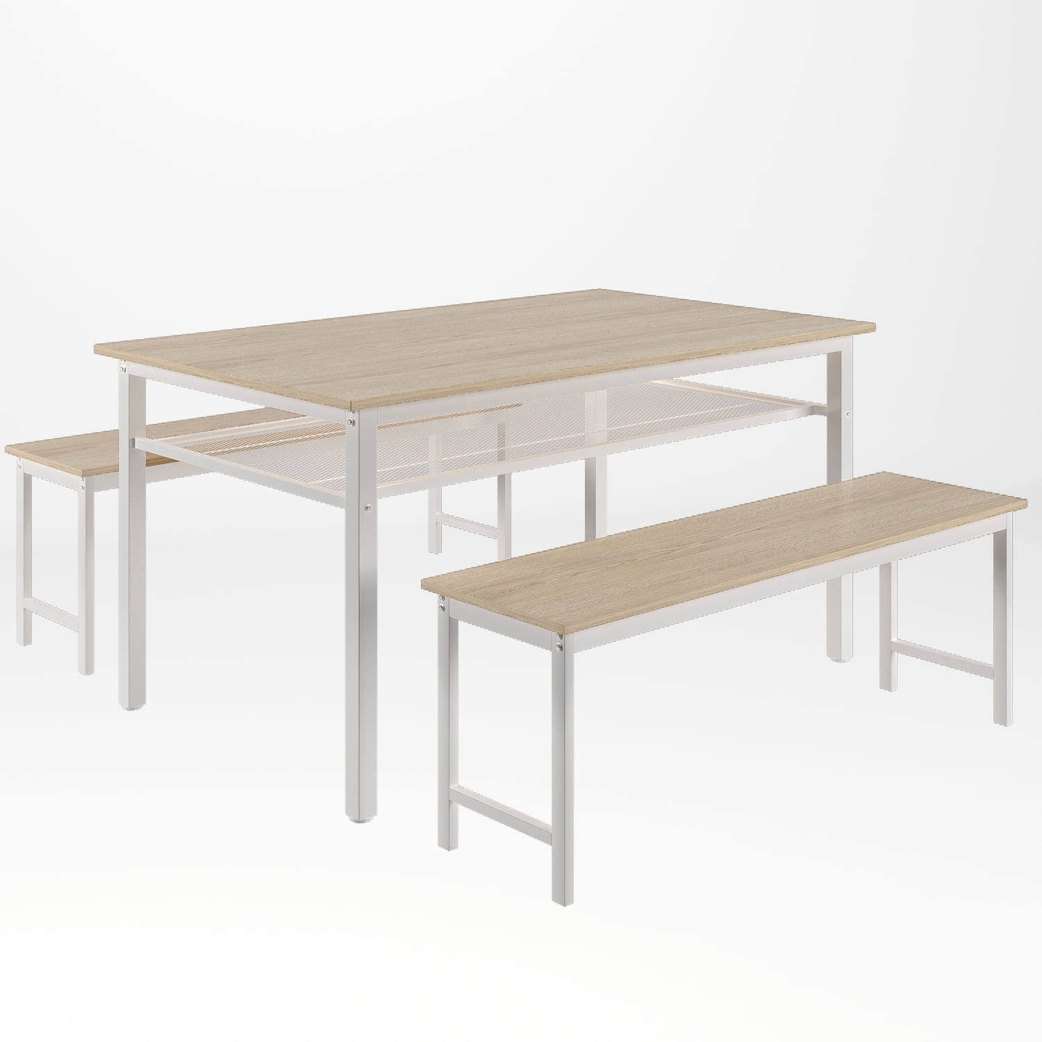 LegaHome Dining Table Set for 4, 3 Piece Dining Room Table Set with 2 ...