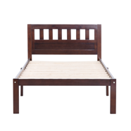 Bellemave Twin Size Floor Bed Frame with Fence-Guardrails & Lookable ...