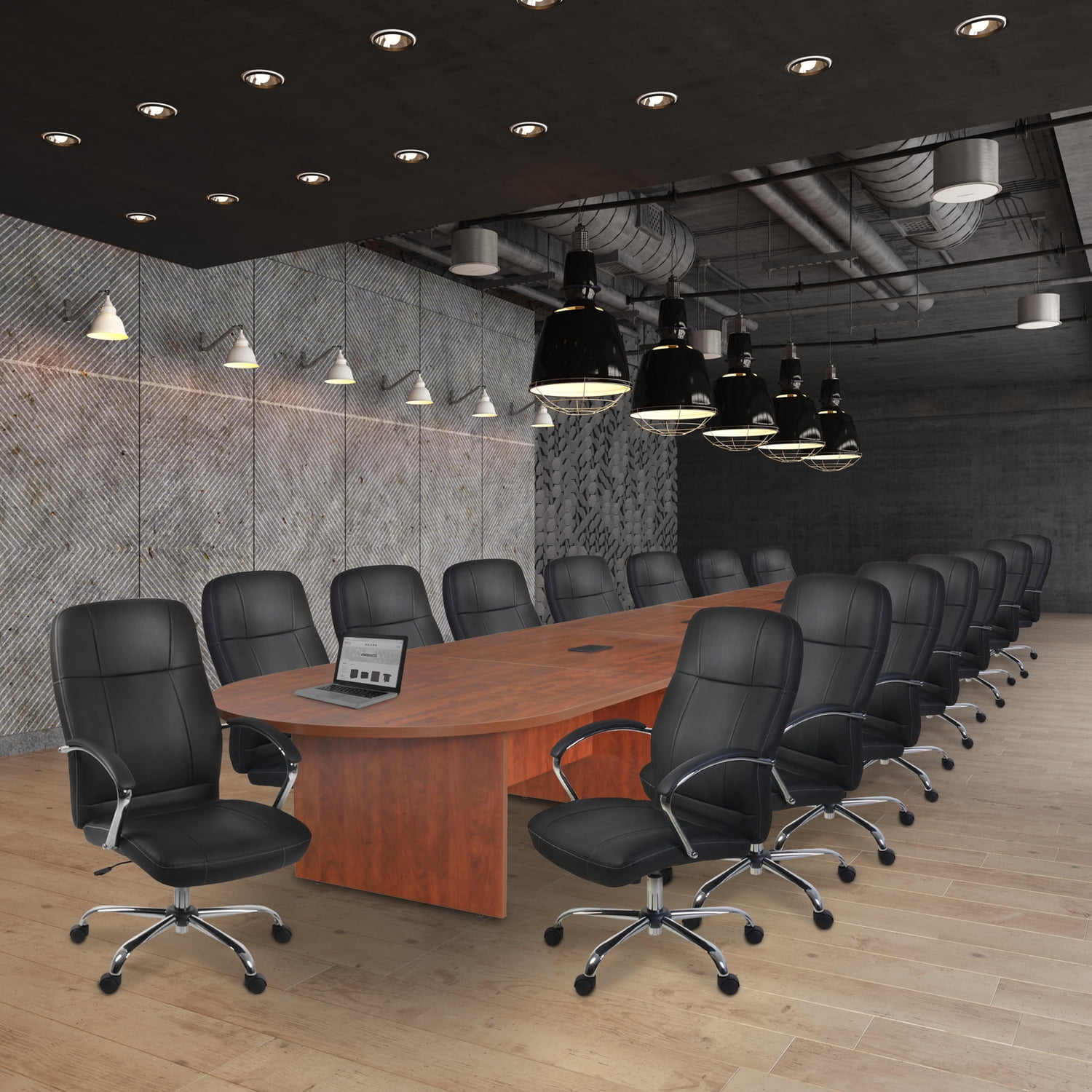 Legacy 240" Modular Racetrack Conference Table with 3 Power Data ...