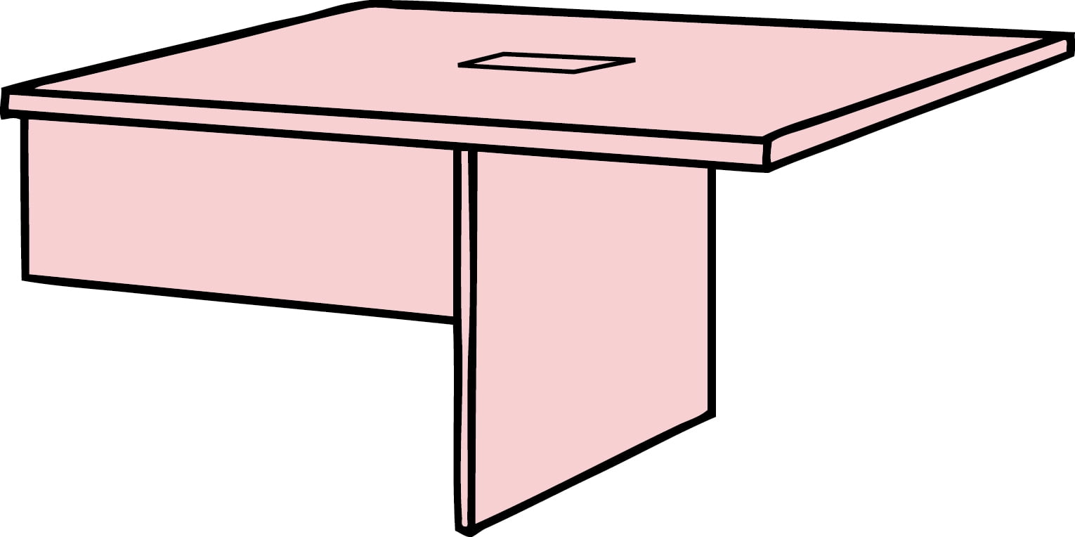 Legacy 48" Modular Conference Table Extension with Power Data Grommet ...