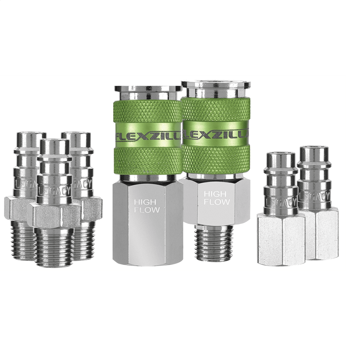 Flexzilla Pro High Flow Coupler & Plug Kit with Flexible Female ...