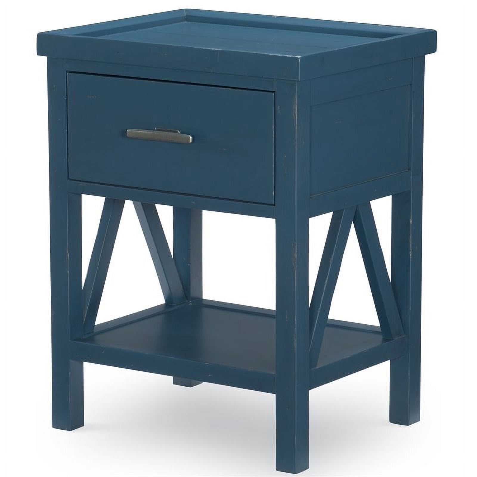 Legacy Classic Lake House One Drawer Open Night Stand in Denim Blue ...