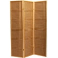 Legacy Decor 3 Panels Room Divider Privacy Screen Rattan Cane Webbing ...