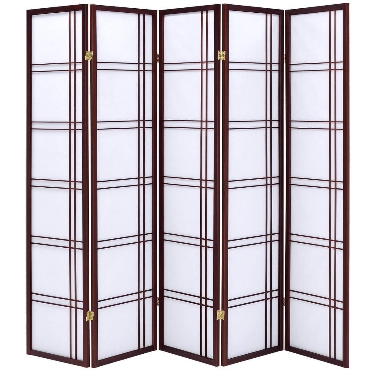 Legacy Decor 5 Panels Room Divider Privacy Screen Lattice Design 5.9 ft ...