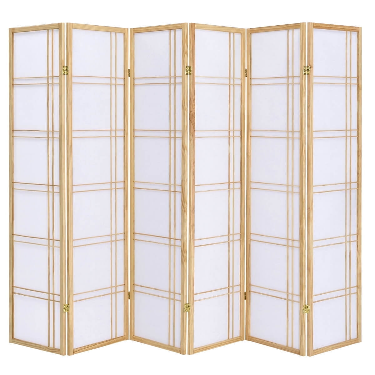 Legacy Decor 6 Panels Room Divider Privacy Screen Lattice Design 5.9 ft ...