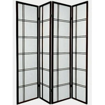 4 ft. Tall Japanese Style Eudes Lattice Folding Screen - Rosewood - 4 ...