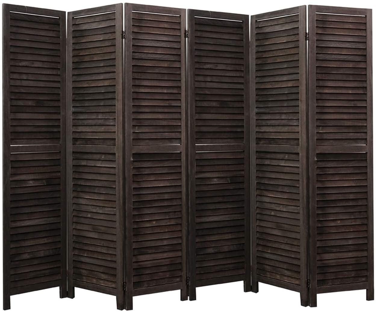 Legacy Decor Full Length Wood Shutters 6 Panel Room Divider, 67" Tall ...