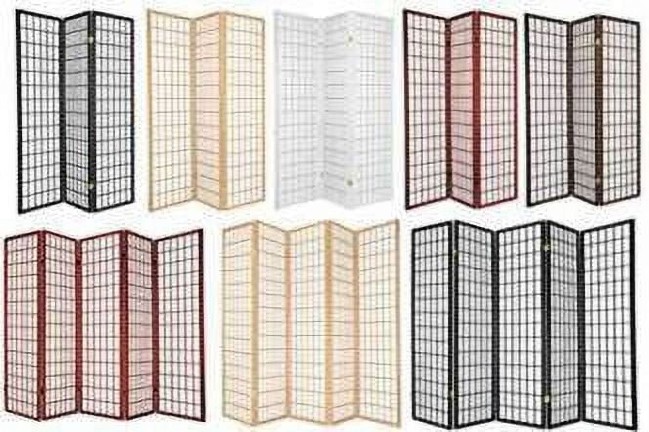 Legacy Decor Japanese Oriental 3 Panel Room Divider, 71" Tall, White ...