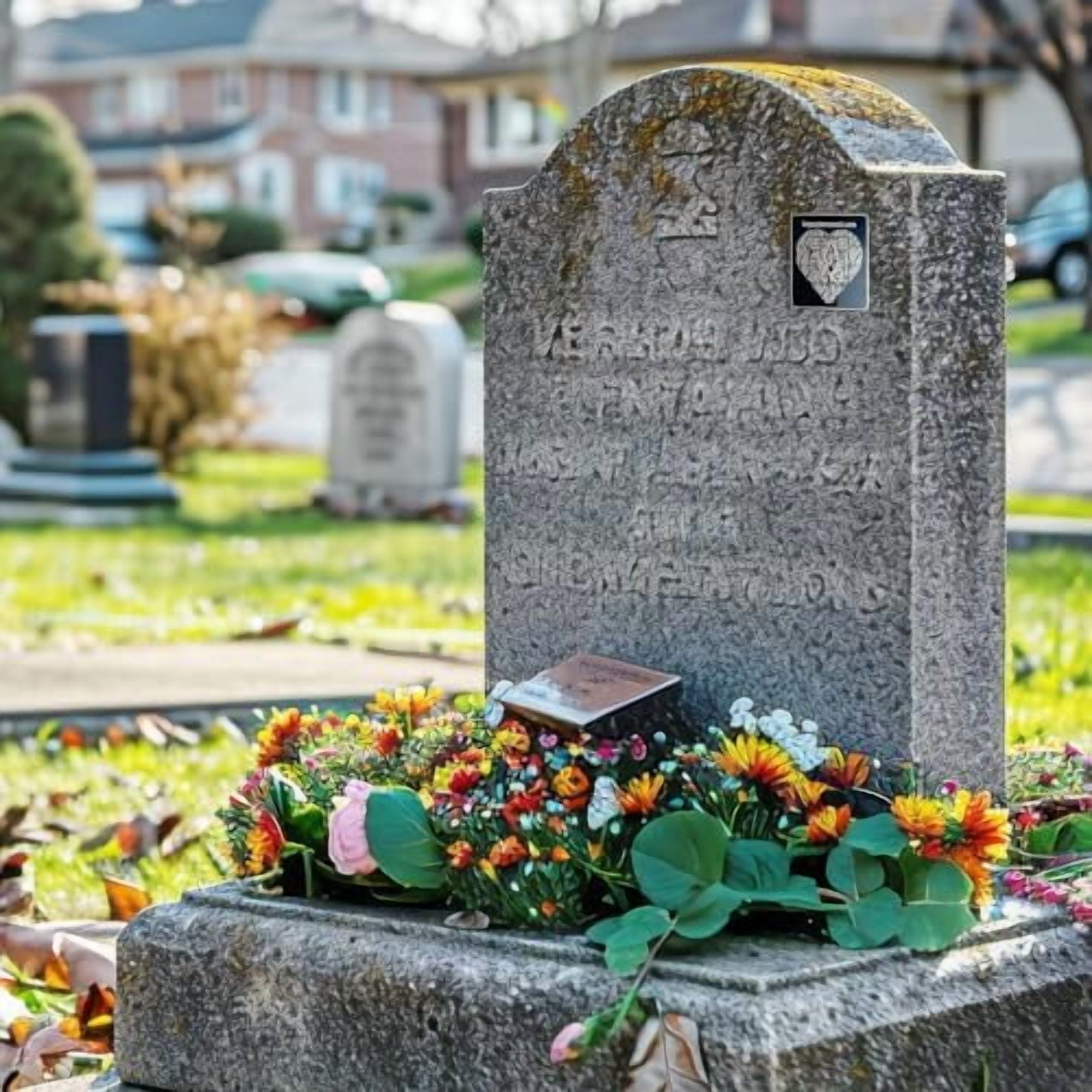 Legacy Honored QR Code Memorial Plaque for Cemetery Headstone ...