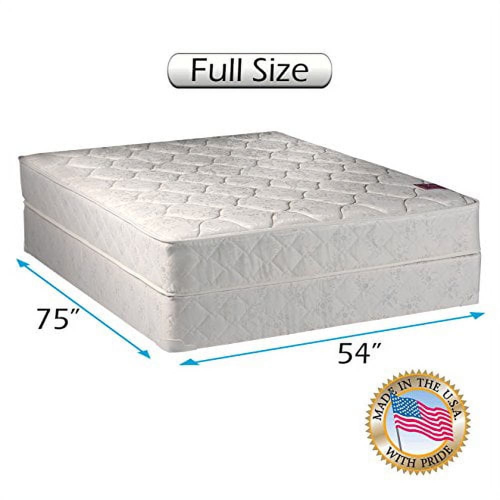 Legacy Medium Firm Full Size (54"x75"x8") Mattress and Box Spring Set - Fully Assembled, Good ...