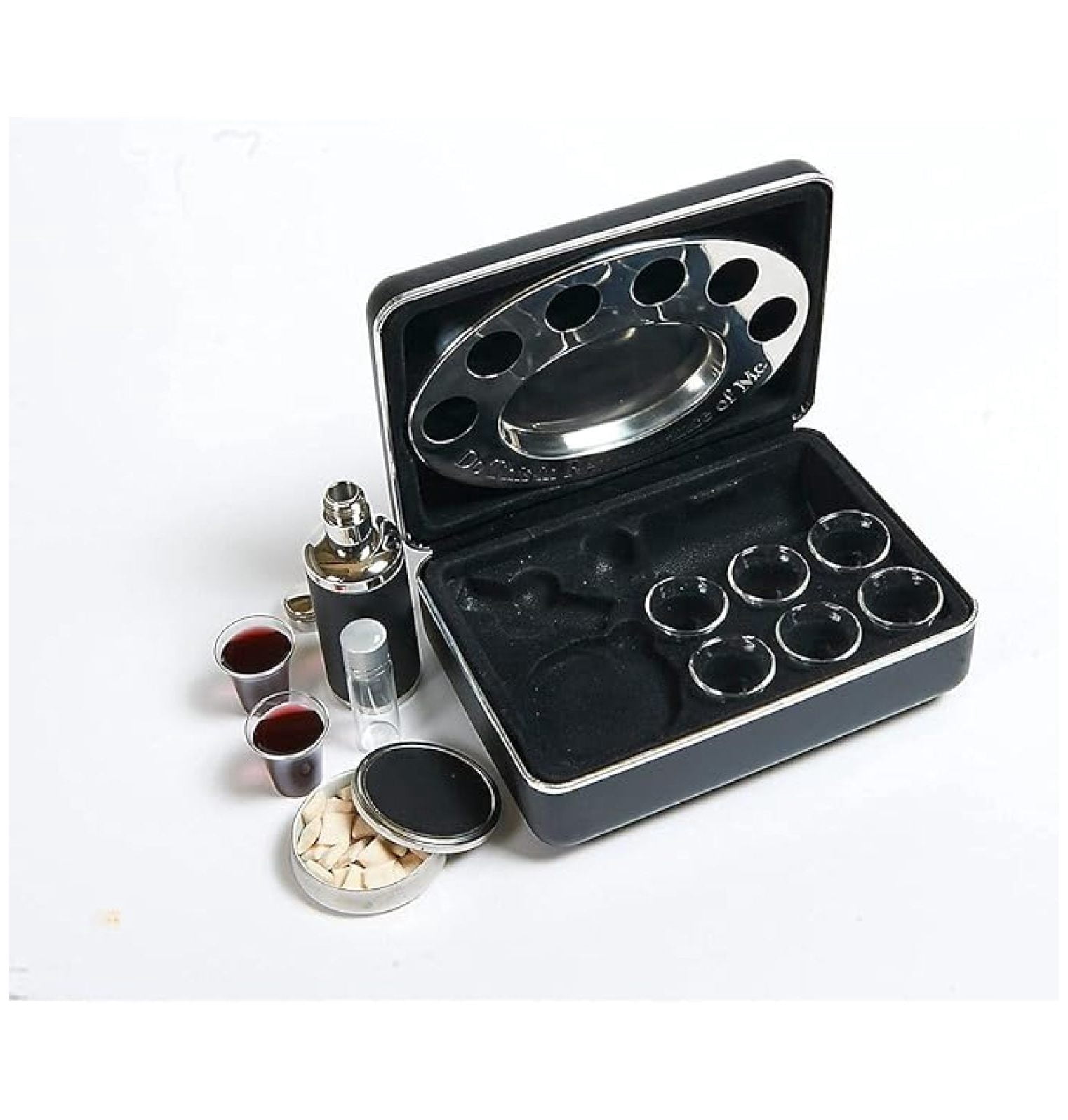 Legacy Portable Communion Set, 6 Glasses, Stainless Steel Bread ...
