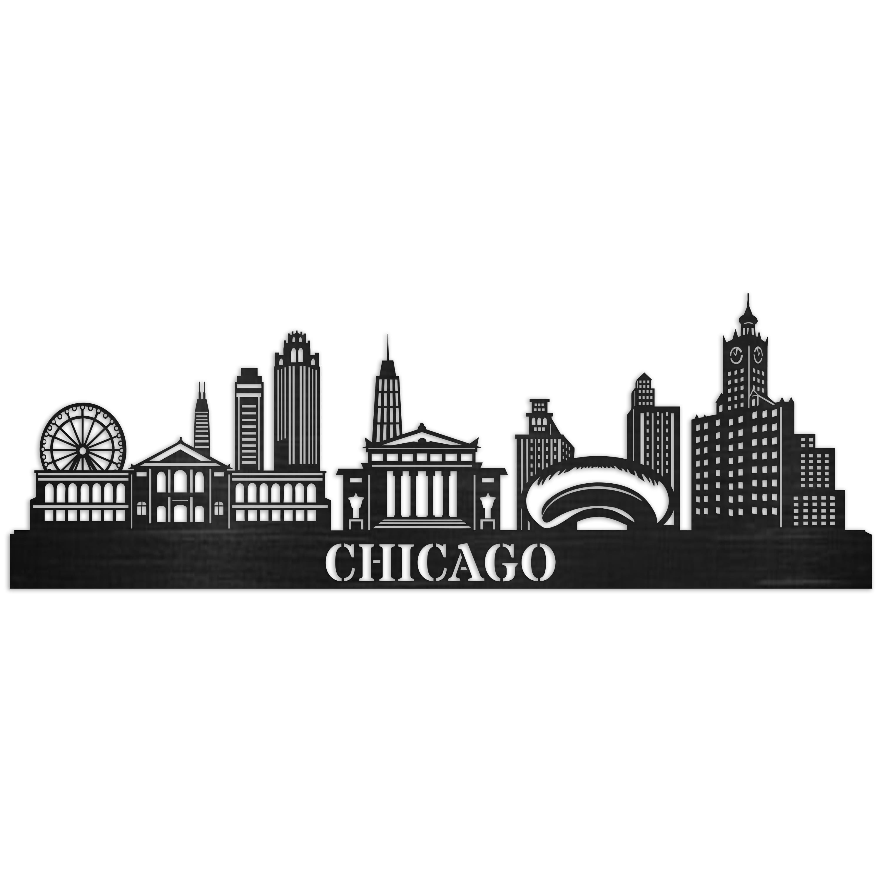 LegacyCuts Chicago Skyline Hanging Wall Art Modern Home Decor Chicago ...