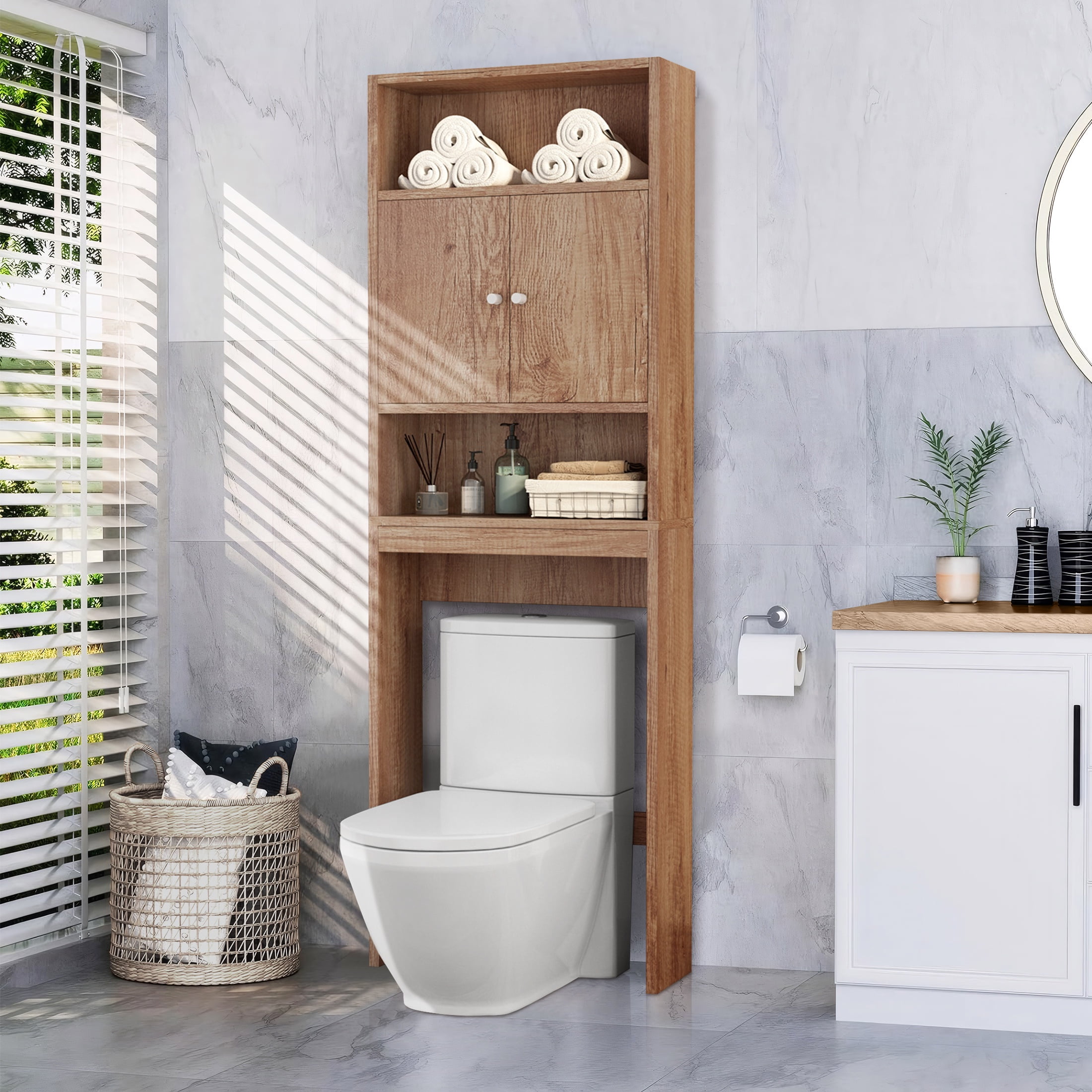 Legahome Over The Toilet Cabinet, Bathroom Storage Cabinet with ...