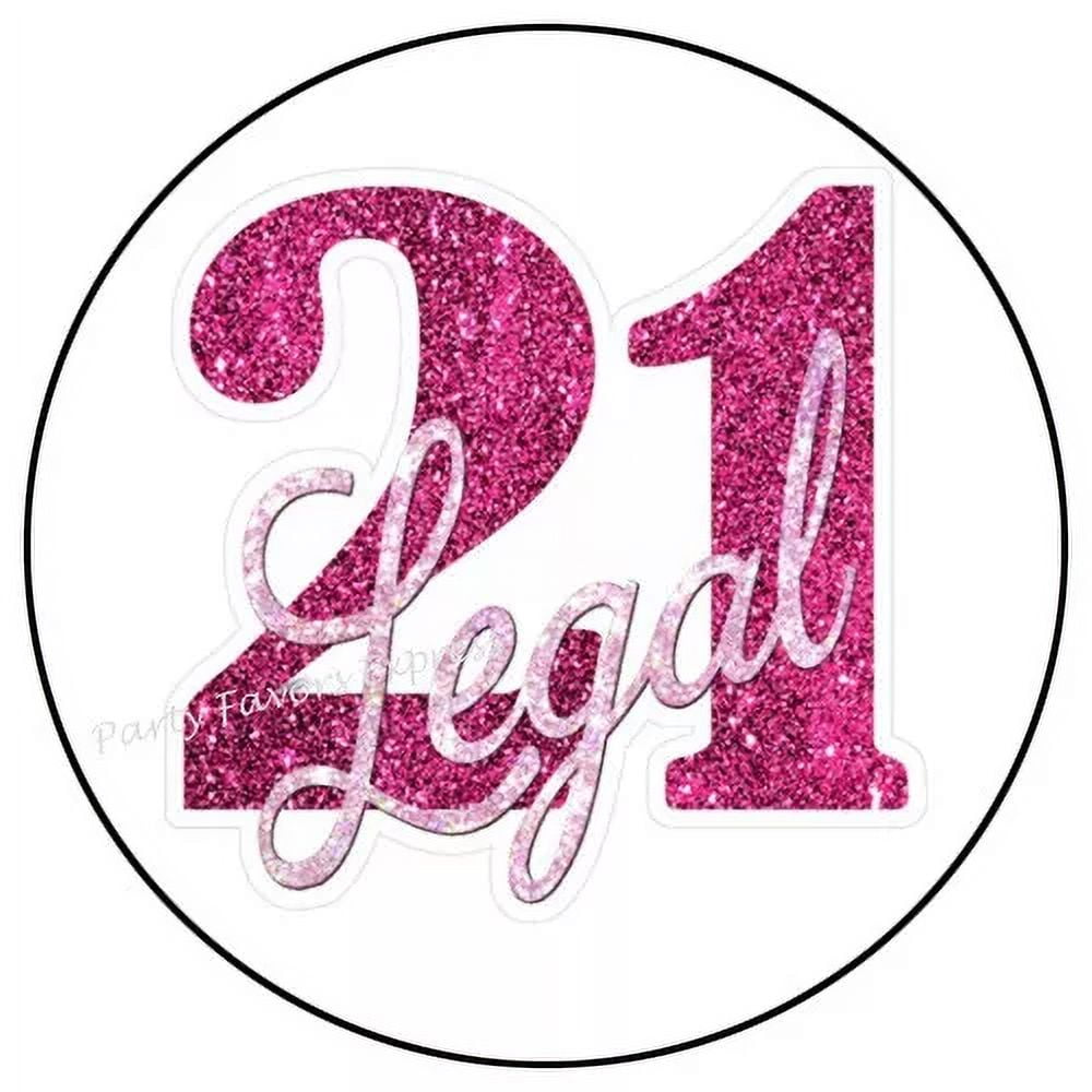Legal 21St Birthday Sticker Party Favors Sticker Envelope Seals Labels ...