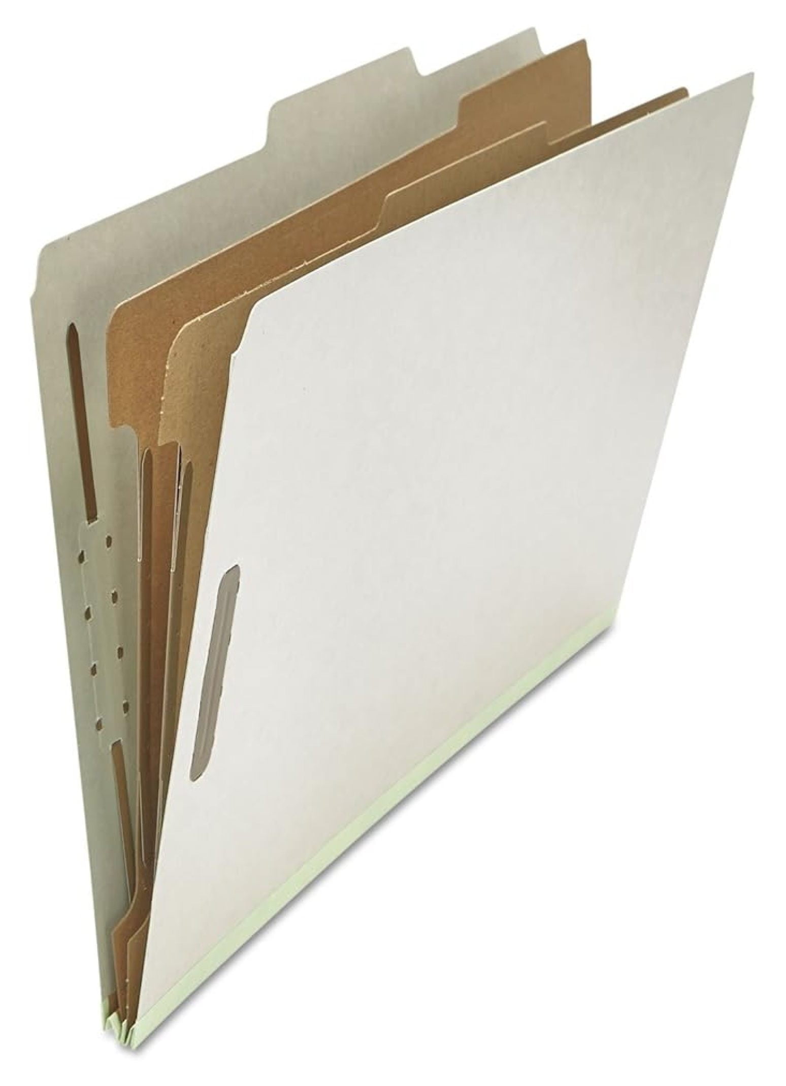 Legal Classification Folders - 6 Section Pressboard Folder, Gray - 10 ...