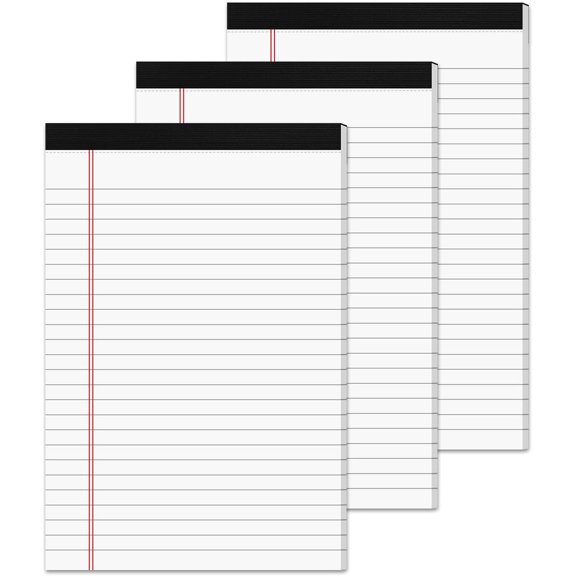 Staples Notepads 8.5" x 11.75" Wide Yellow 100 Sh./Pad 6 Pads/PK 478871 ...
