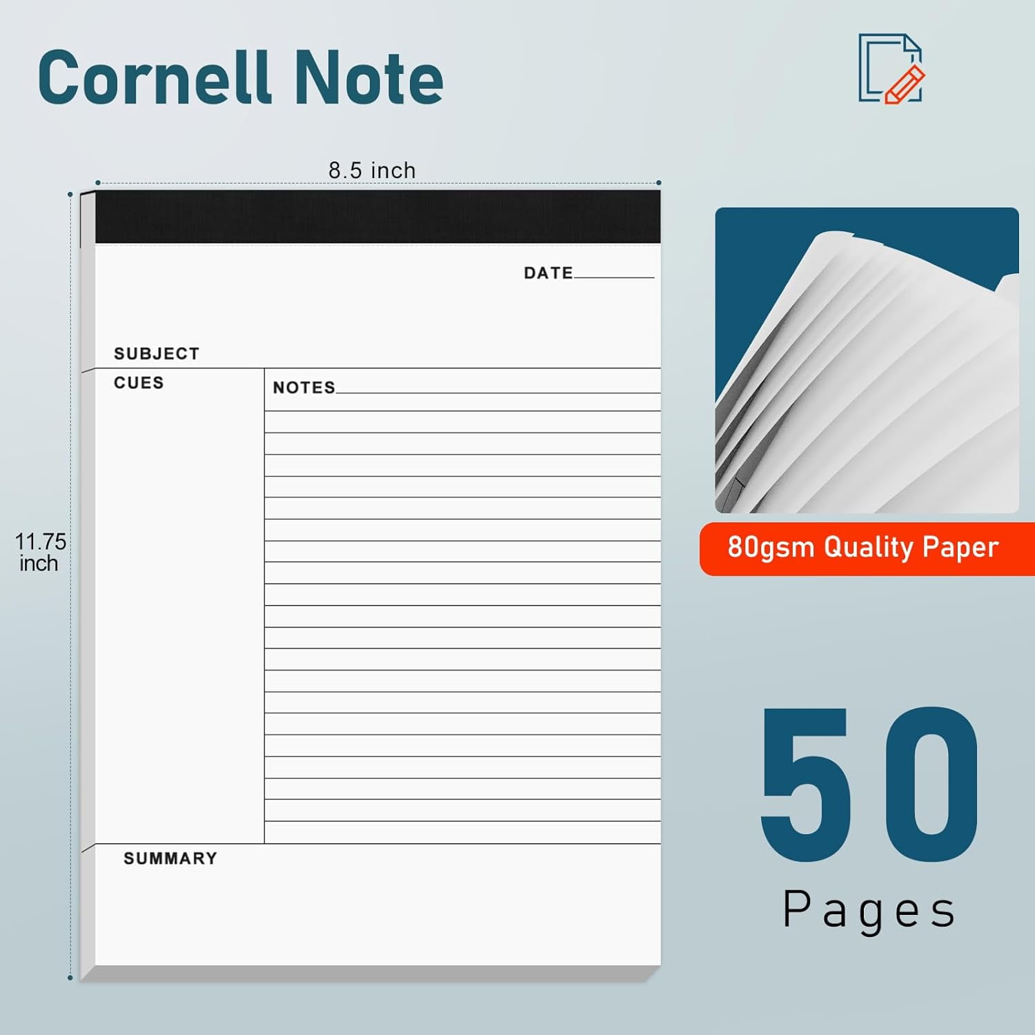 Legal Pads 8.5 X 11 Note Pads 10 Pack Lined Notepad Cornell Ruled Note-Taki - Walmart.com