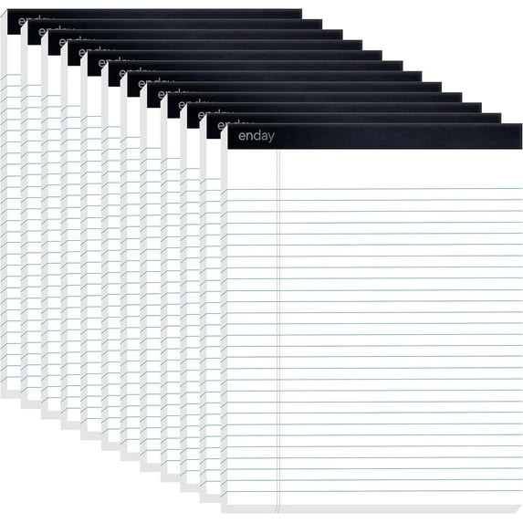 Legal Pads 8.5 x 11 Inch, (12 Pack) 50 Sheets per Notepad, White Note ...