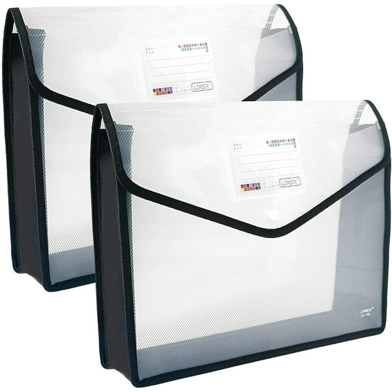 Legal Size Expandable File Folder, Plastic Document Organizer with Snap ...