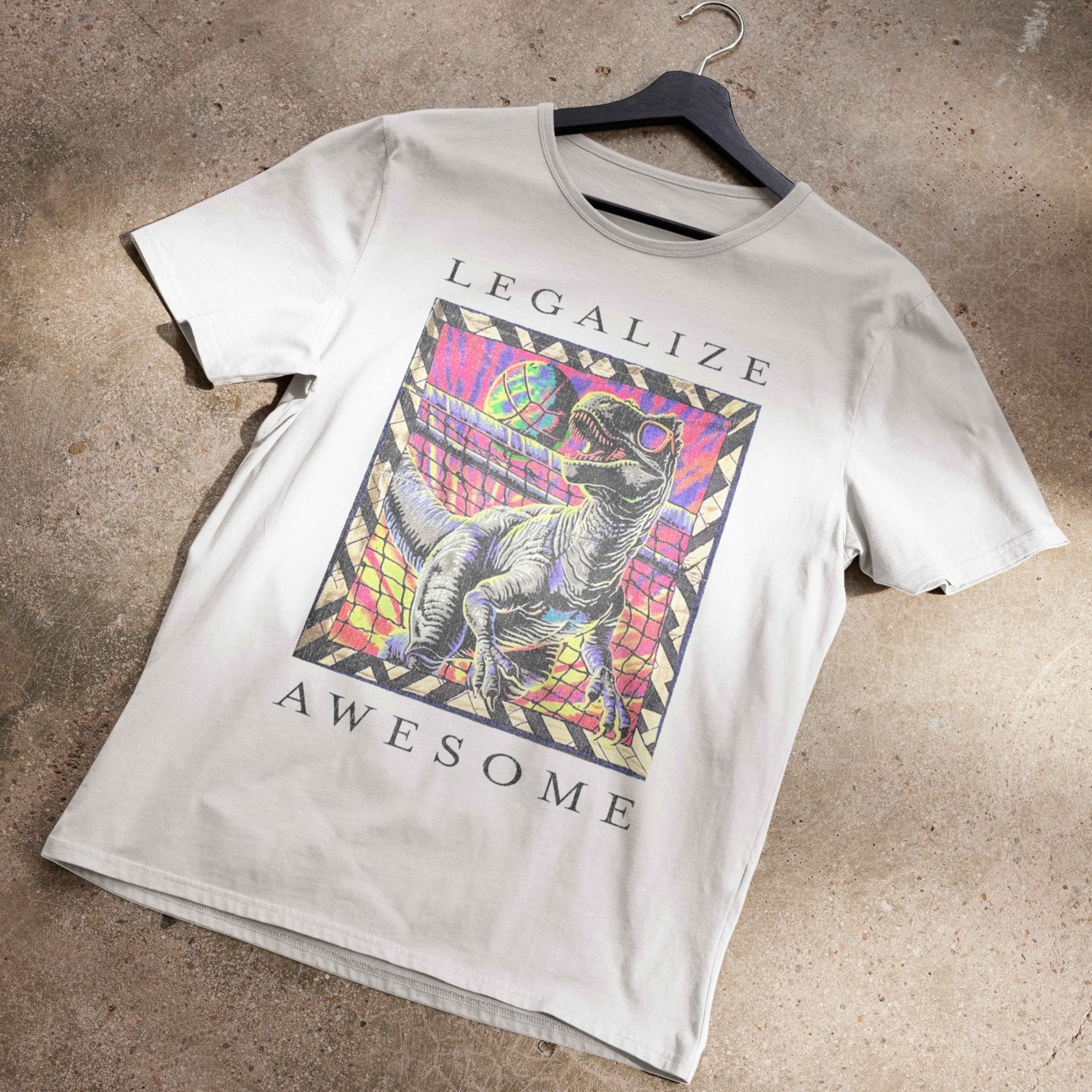 Legalize Awesome Dinosaur Volleyball in Space T-Shirt - Walmart.com