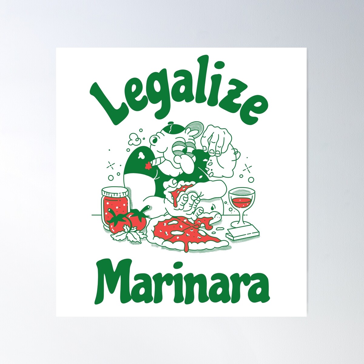 Legalize Marinara Poster Wall Art, Modern Wall Decor For Living Room ...