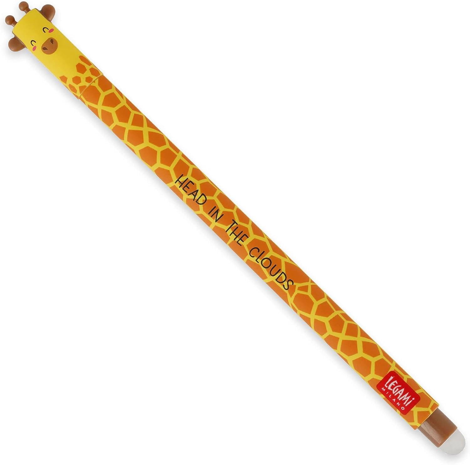 Legami Erasable Gel Pen - 0.7mm - Giraffe - Black Ink - Single Pen ...