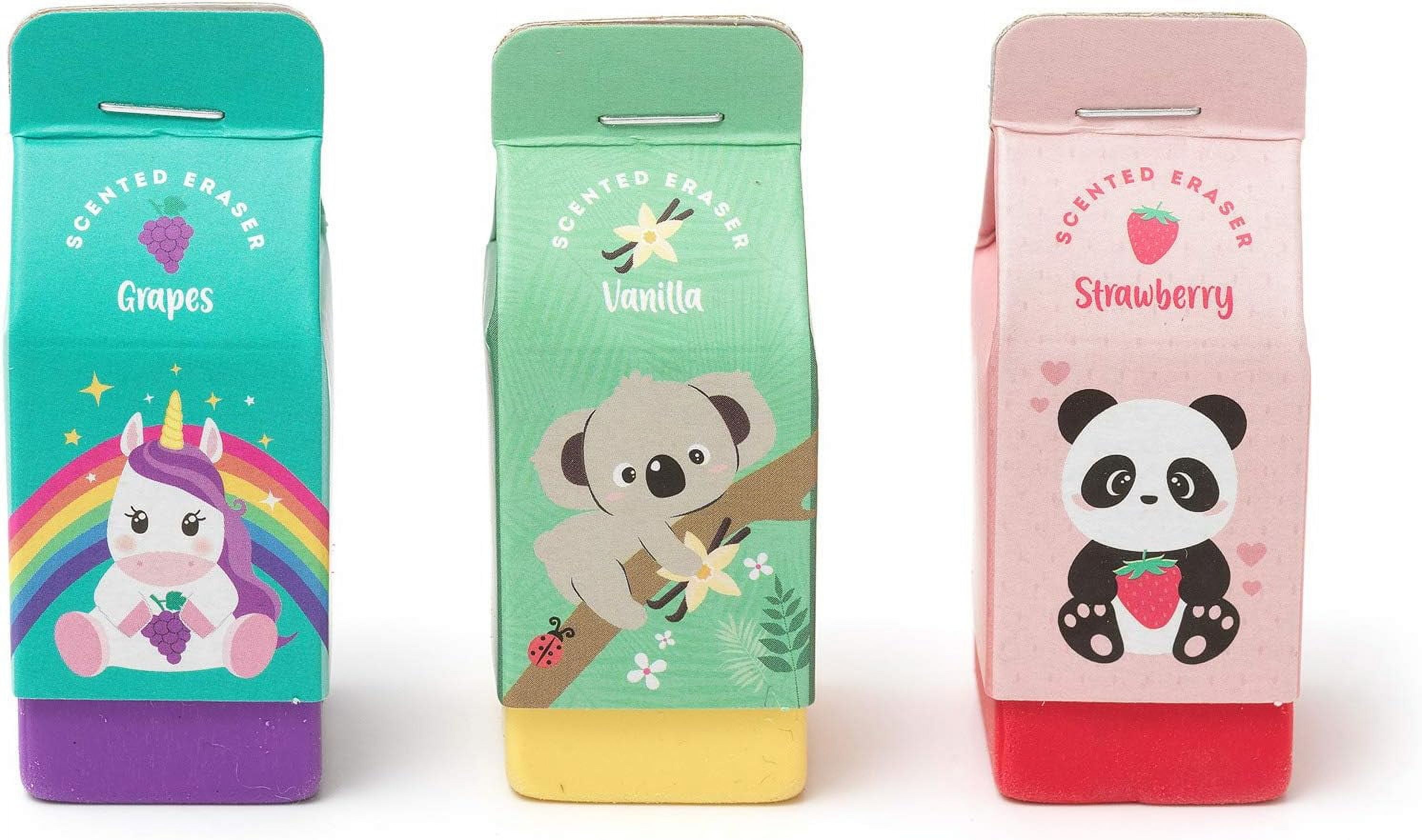 Legami Yummy Yummy Scented Erasers - Pack of 3 - Grape, Strawberry ...