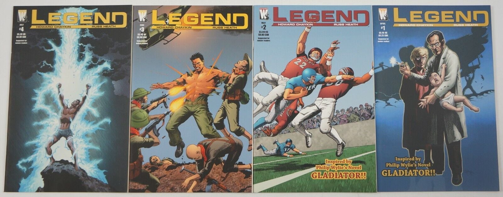 Legend #1-4 VF/NM complete series Philip Wylie's Gladiator ; Wildstorm ...
