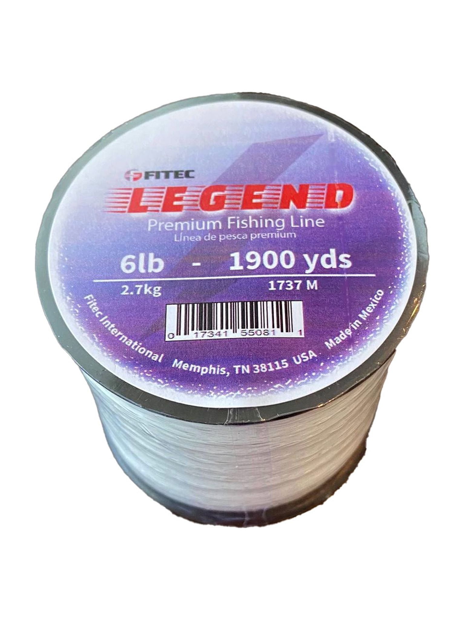 Legend 6 lb. Monofilament Premium Fishing Line, Clear, 1900 yd ...