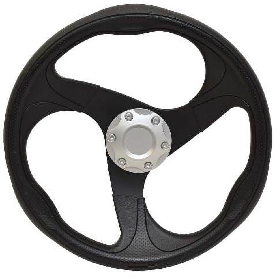 Legend Bass Boat Steering Wheel | w/ Cap 13 1/4 Inch Black Plastic ...