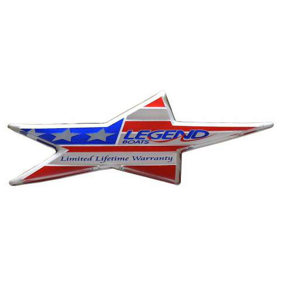Legend Boat Raised Decal U31468-01 | 5 x 2 1/8 Inch Stars Stripes ...