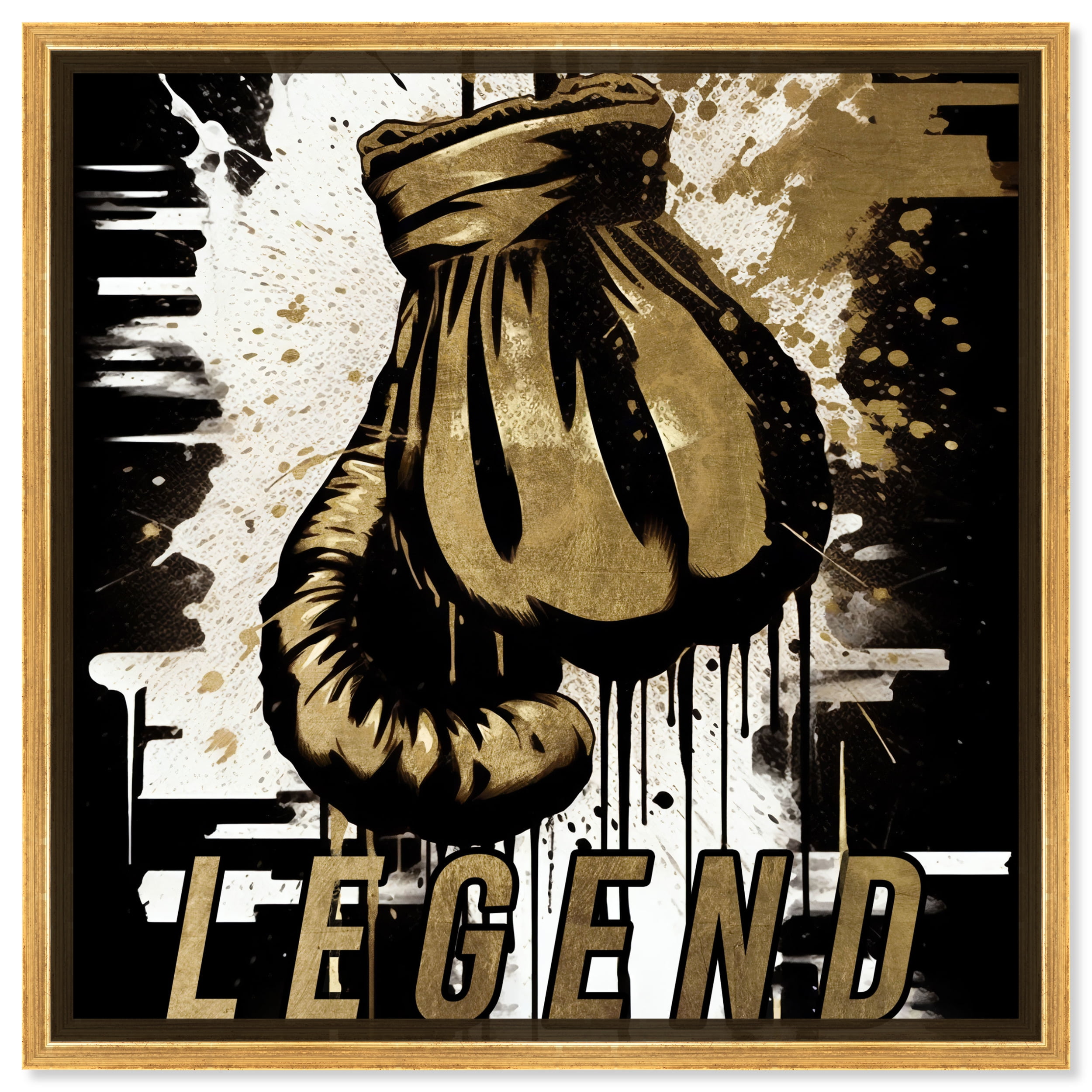 Legend Boxer Box Inspired Print Man Cave Canvas Wall Art by Notoriart ...