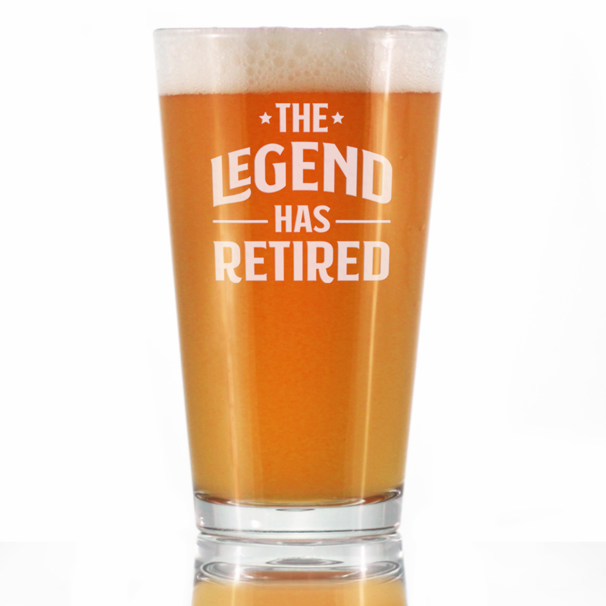 Legend Has Retired - Beer Pint Glass - Retiring Coworker Gifts - 16 ...