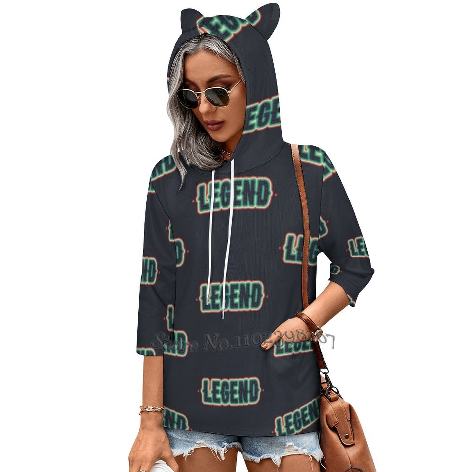 Legend Hoodie Sweatshirt Women Drawstring Printed Pocket Hooded ...