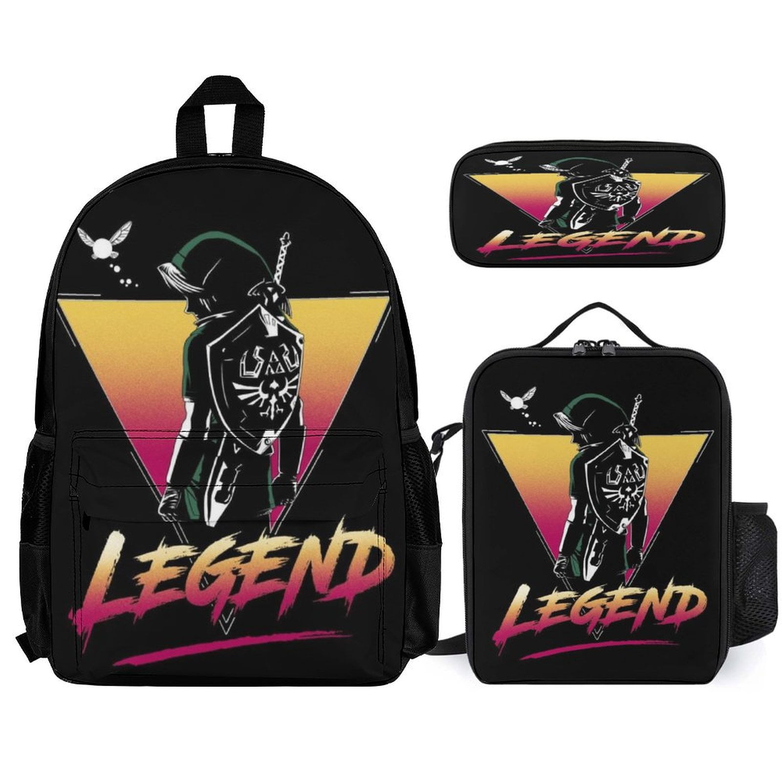 Legend Of Zelda Backpack 3 PCS Set Laptop Backpack with Pencil Case ...