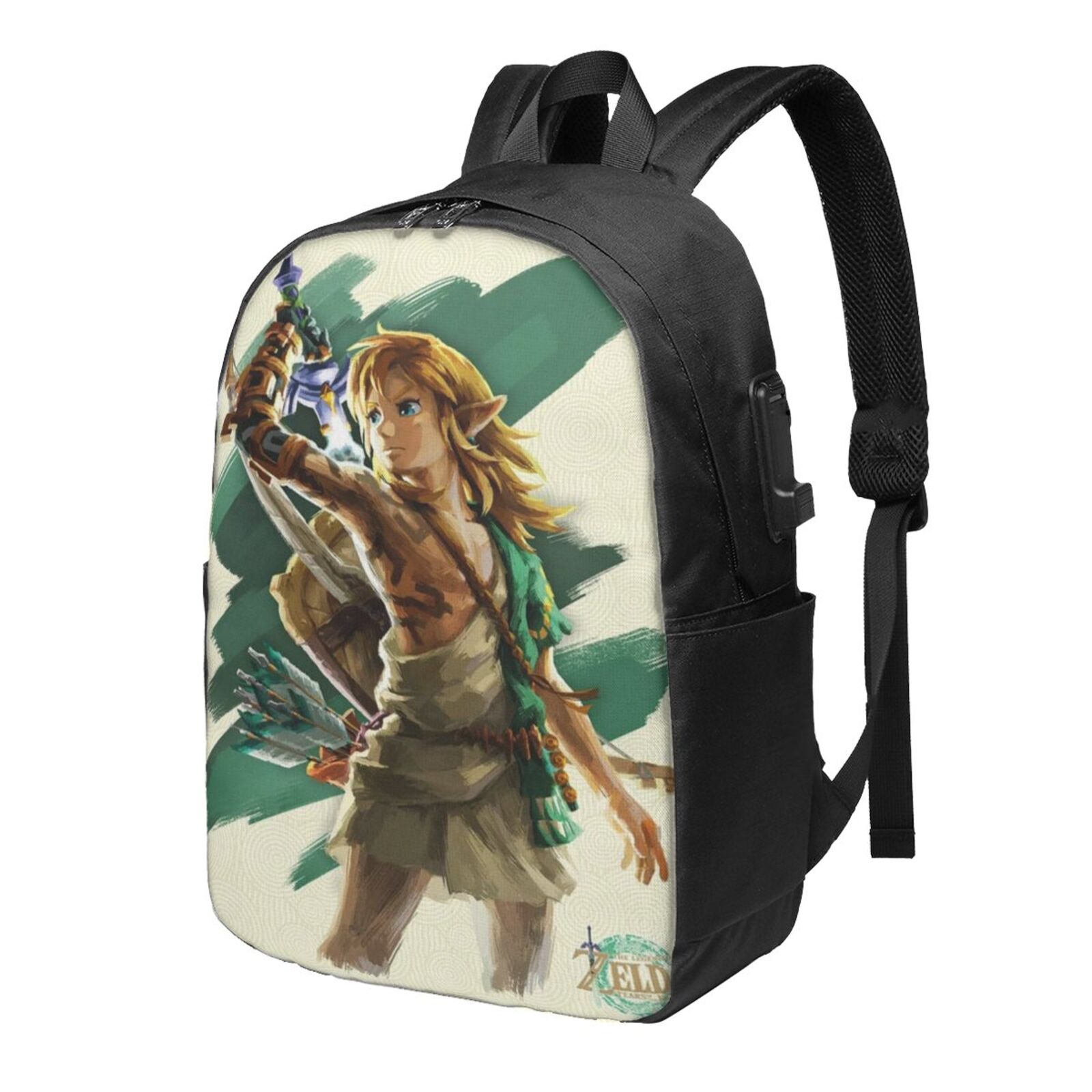 Legend Of Zelda Backpack with USB Charging Port Daypack Laptop Backpack ...