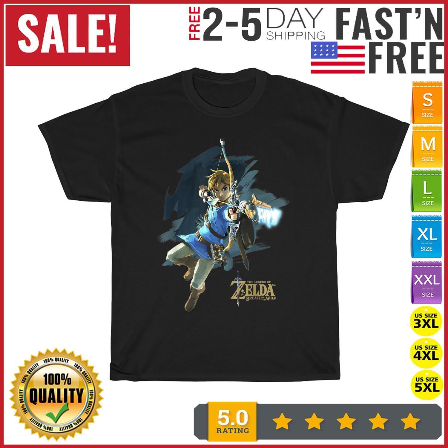 Legend Of Zelda Breath Of The Wild Link Archer Jump Shot T Shirt Men ...