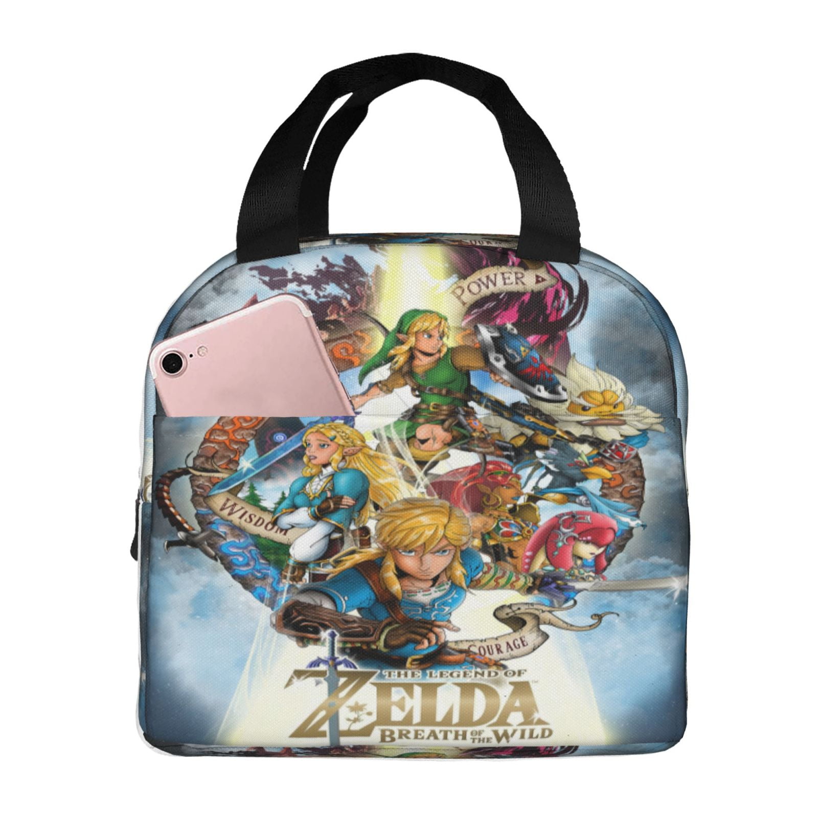 Legend Of Zelda Lunch Bag Waterproof Insulated Lunch Box Reusable Bento ...