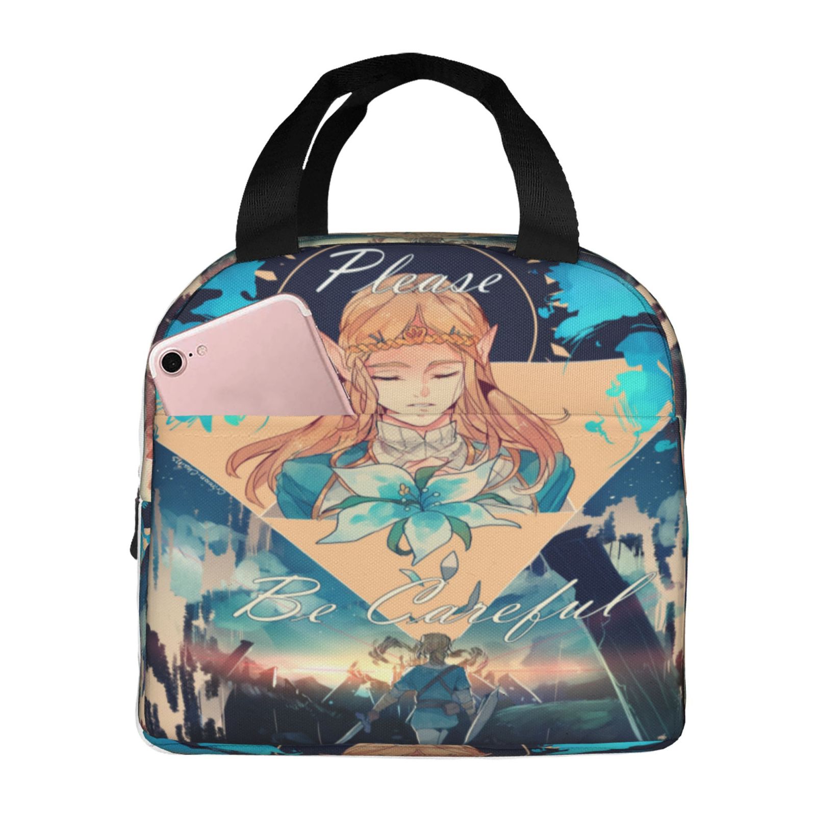 Legend Of Zelda Lunch Bag Waterproof Insulated Lunch Box Reusable Bento ...