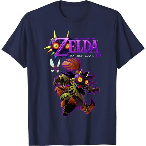Legend Of Zelda Majoras Mask Skull Kid Portrait Logo DTG Print Unisex T ...
