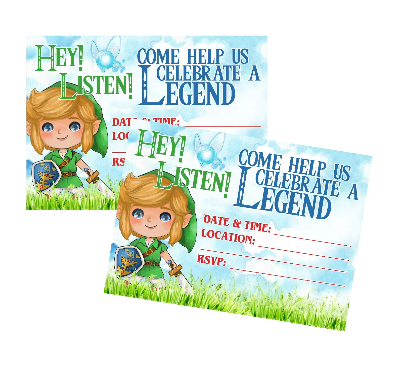 Legend Of Zelda Themed Party Supply Invitations (Set Of 12) With ...