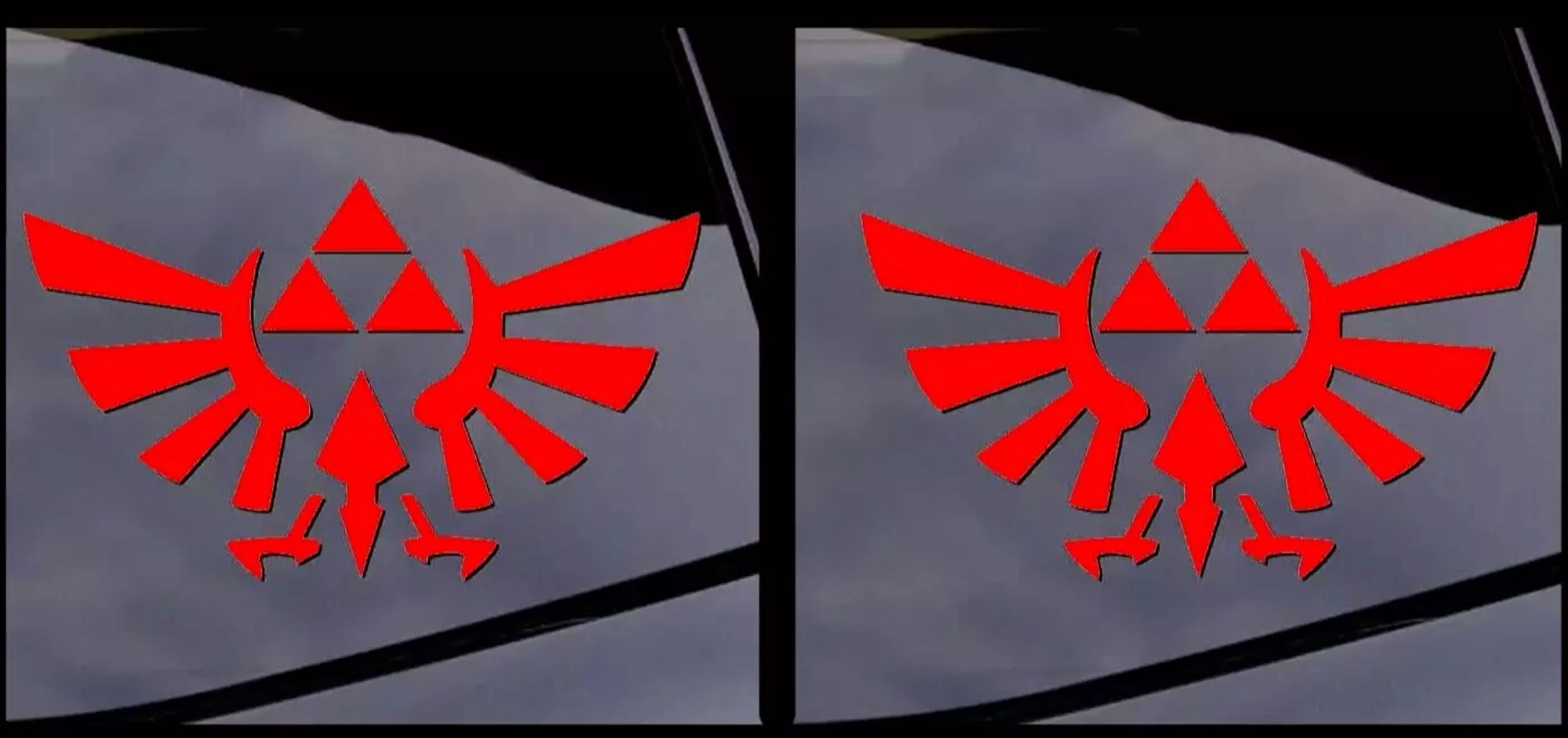 Legend Of Zelda Triforce Two 5" Red Vinyl Decals Car Truck Windows ...