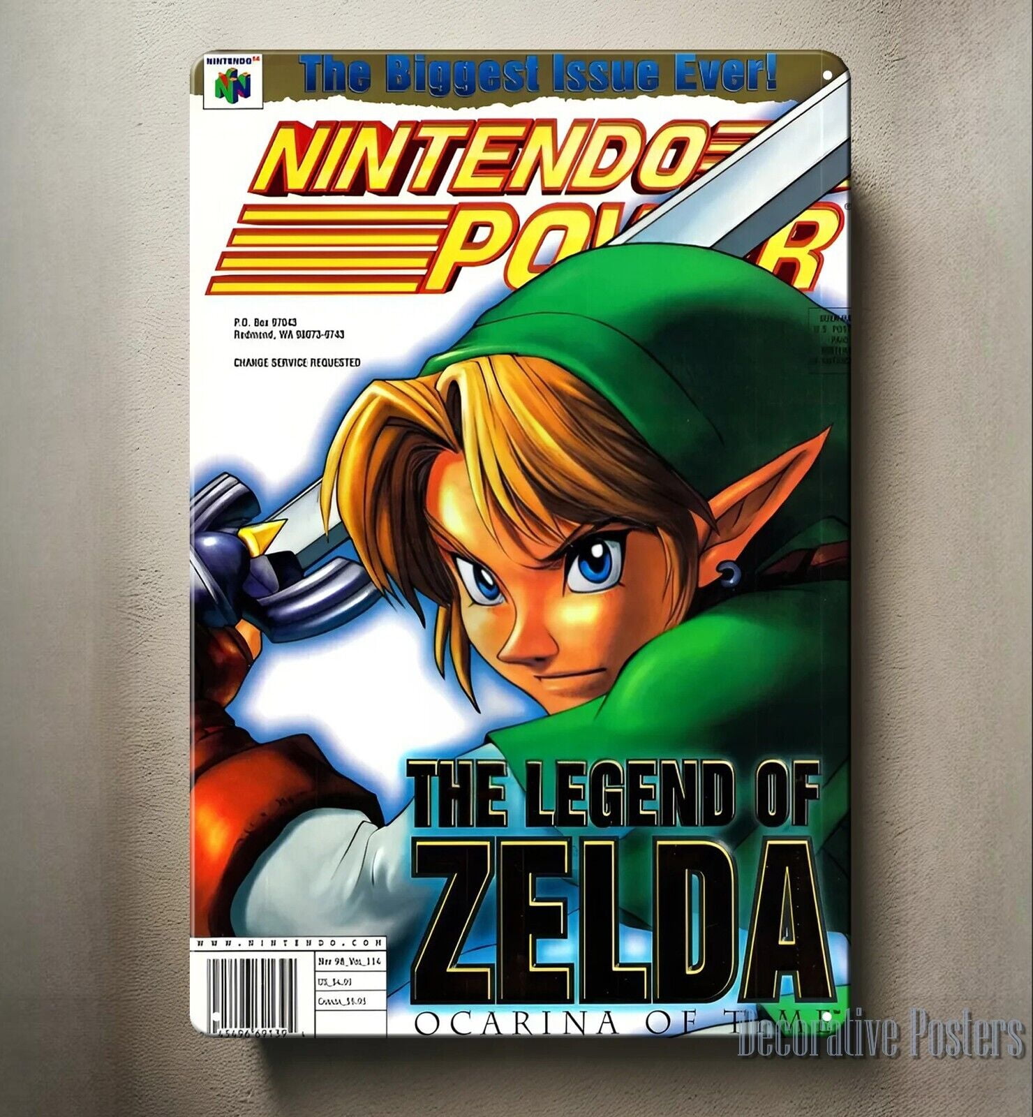 Legend Of Zelda Video Game Metal Poster -Collectable Nintendo Tin Sign ...