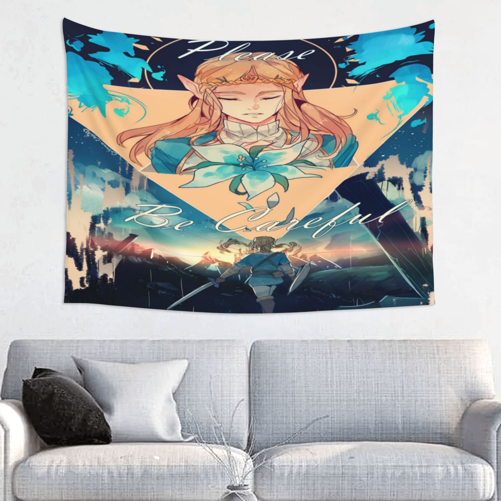 Legend Of Zelda Wall Tapestry Cartoon Poster for Bedroom Aesthetics ...